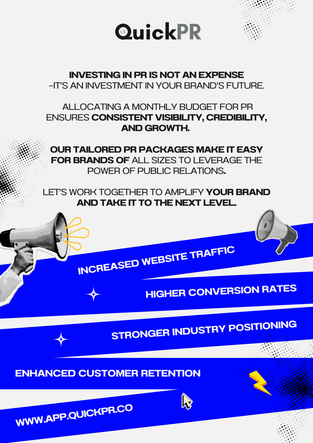 QuickPR Monthly Plans (INR) – QuickPR